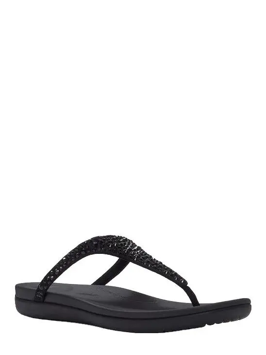 Fitflop Solay Mixed-crystal Toe-post Sandals - Black