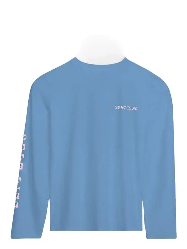 SALT LIFE Performance Long Sleeve Shirt - Harbor Blue Heather