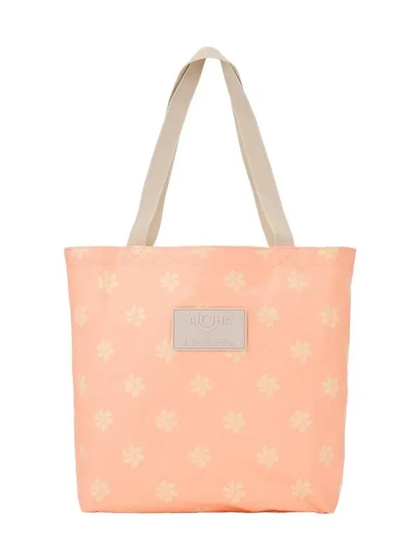 ALOHA COLLECTION Casa Gardenia Reversible Water Resistant Tote - Peachy