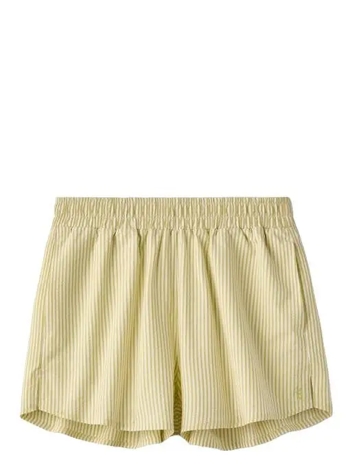 RHONE Saltair Pleated Shorts - Citron Seersucker