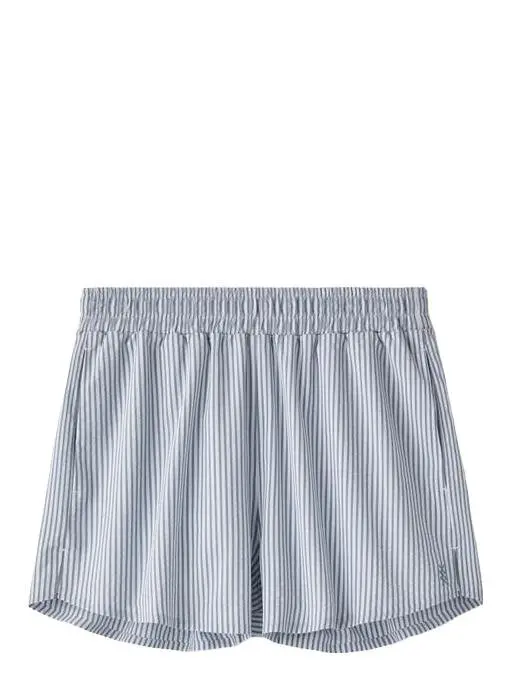 RHONE Saltair Pleated Shorts - Washed Navy Stripe