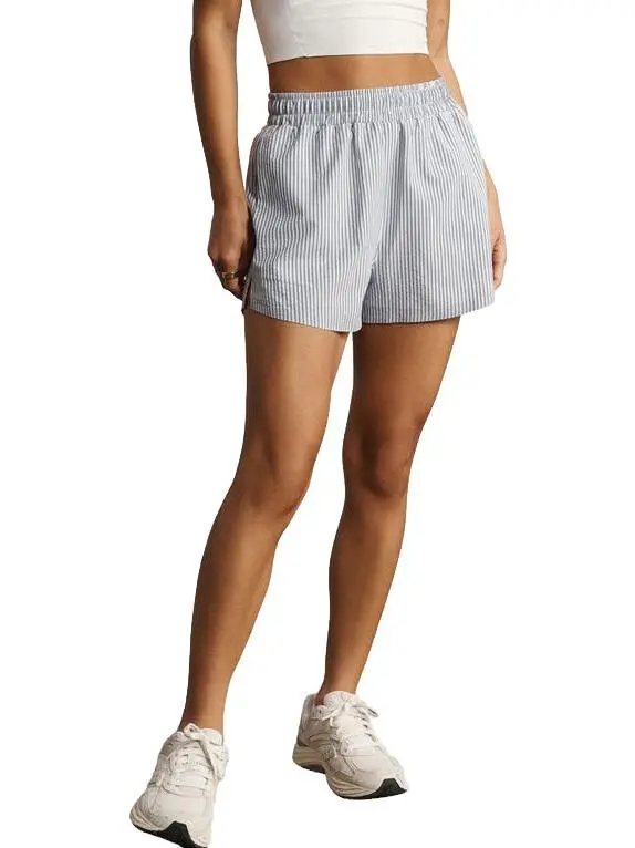RHONE Saltair Pleated Shorts - Washed Navy Stripe