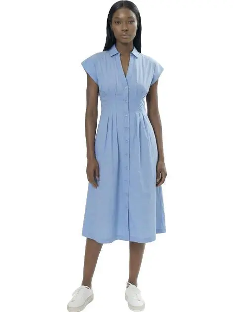 AREA STARS Tia Shirt Dress - Light Blue