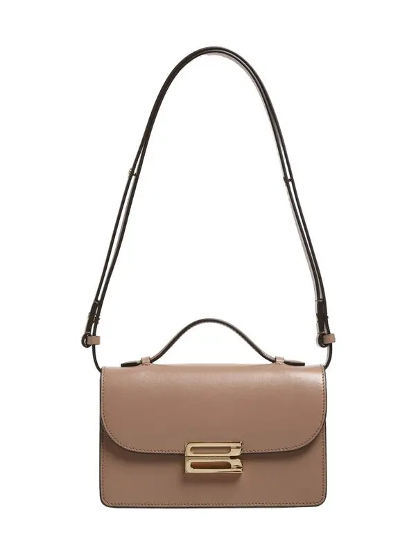 Victoria Beckham Dorian Leather Shoulder Bag - Dove Grey
