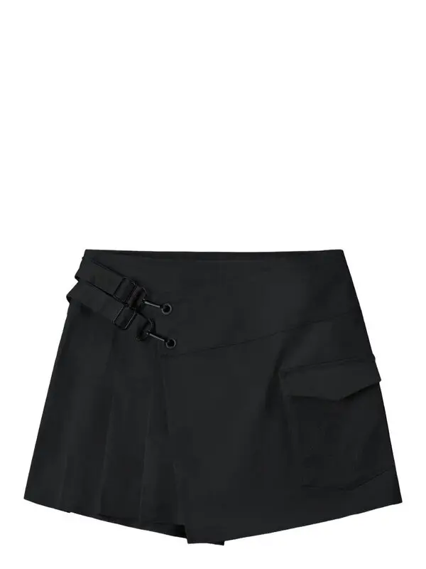 Izzue Buckle-detail Shorts - Black