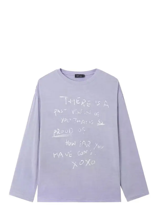 TOUT A COUP Graphic-print Long-sleeve T-shirt - Purple