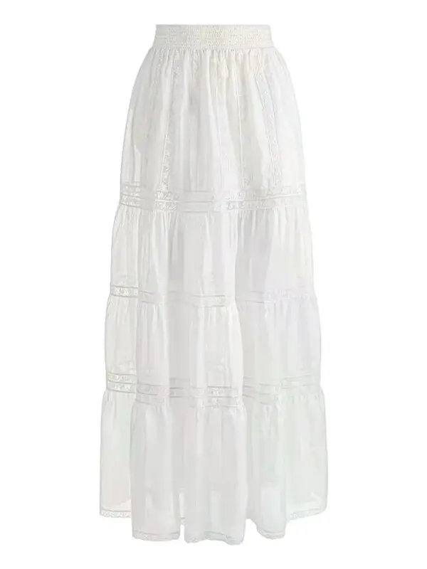 Alice + Olivia Kathryn Lace-trim Maxi Skirt - White