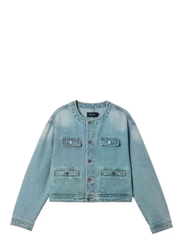 TOUT A COUP Chest-pocket Denim Jacket - Blue
