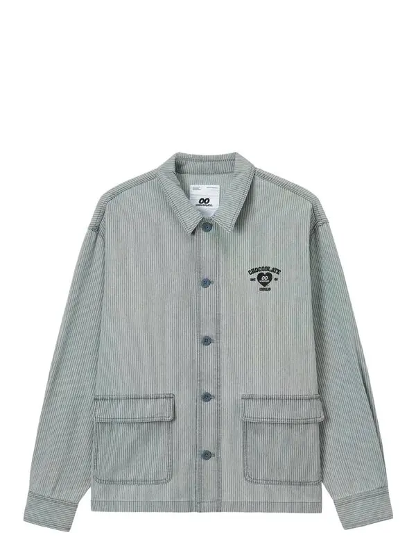 CHOCOOLATE Striped Jacket - Grey