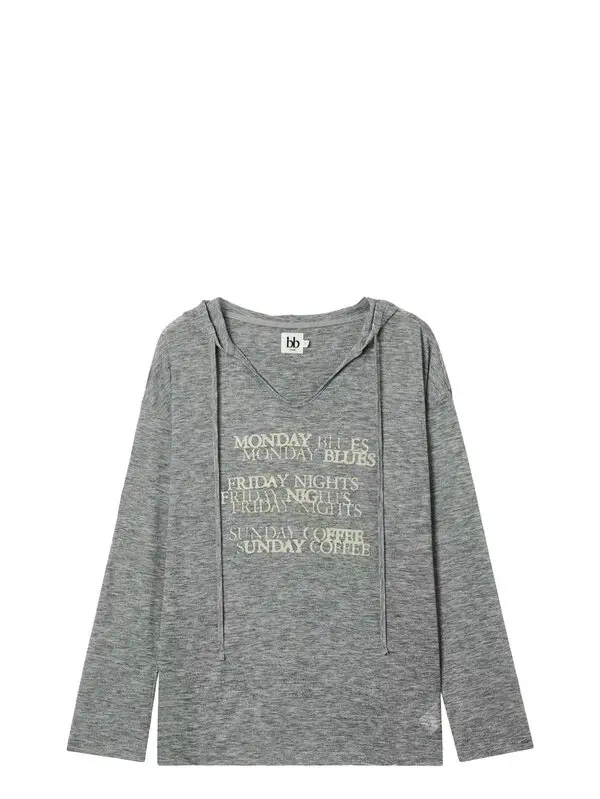 B+AB V-neck Hoodie - Grey