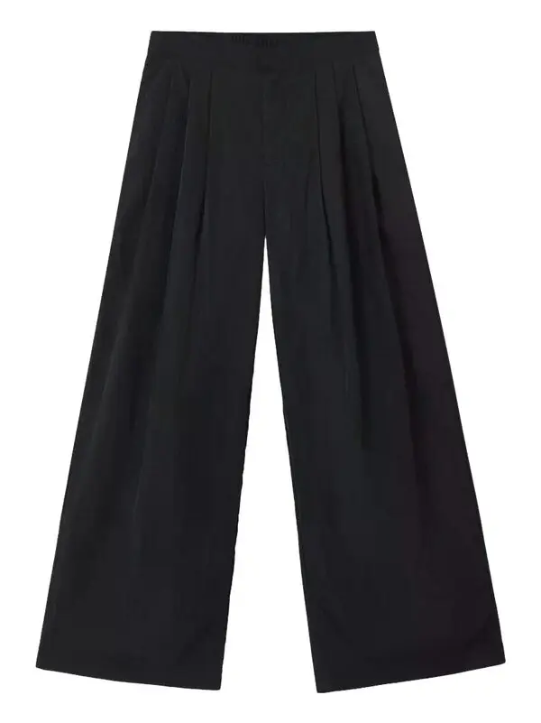 TOUT A COUP Pleated-front Palazzo Pants - Black