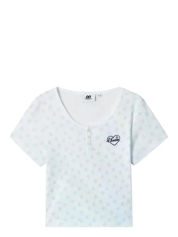 CHOCOOLATE Pattern Logo T-shirt - White