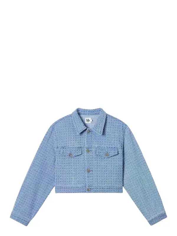 B+AB Buttoned Cotton Jacket - Blue