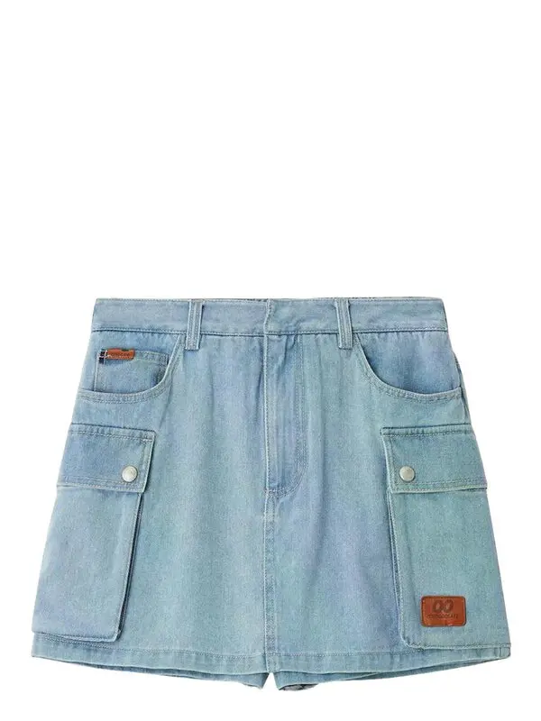 CHOCOOLATE Cargo-pocket Mini Skirt - Blue