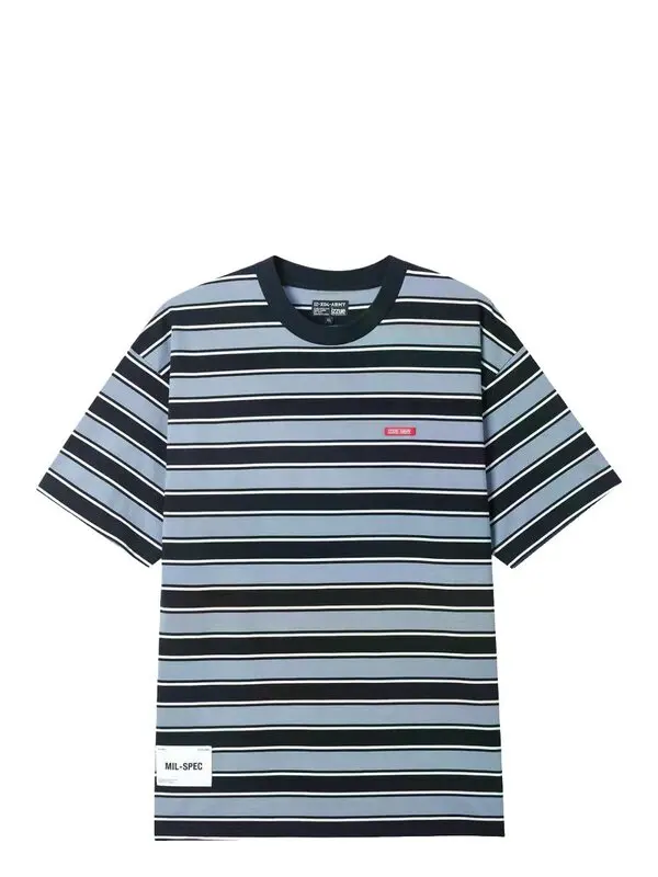 Izzue Striped Patch T-shirt - Blue
