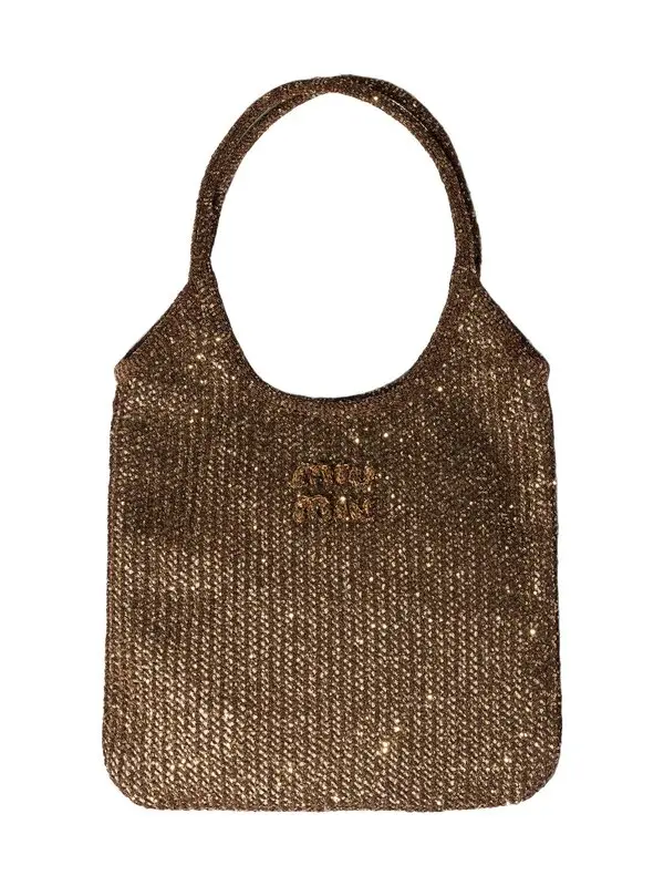 Miu Miu Sequin Mesh Bag - Cocoa Brown