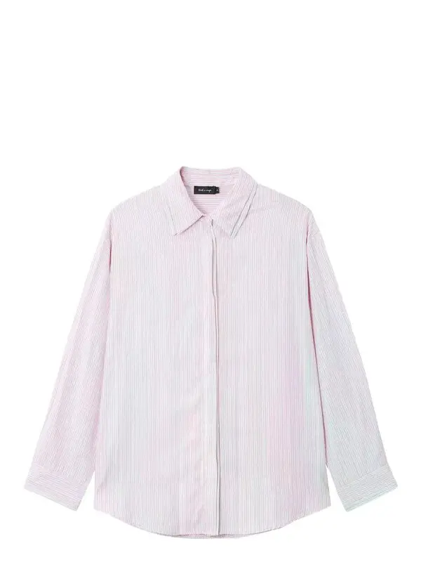TOUT A COUP Striped Long-sleeve Shirt - Pink