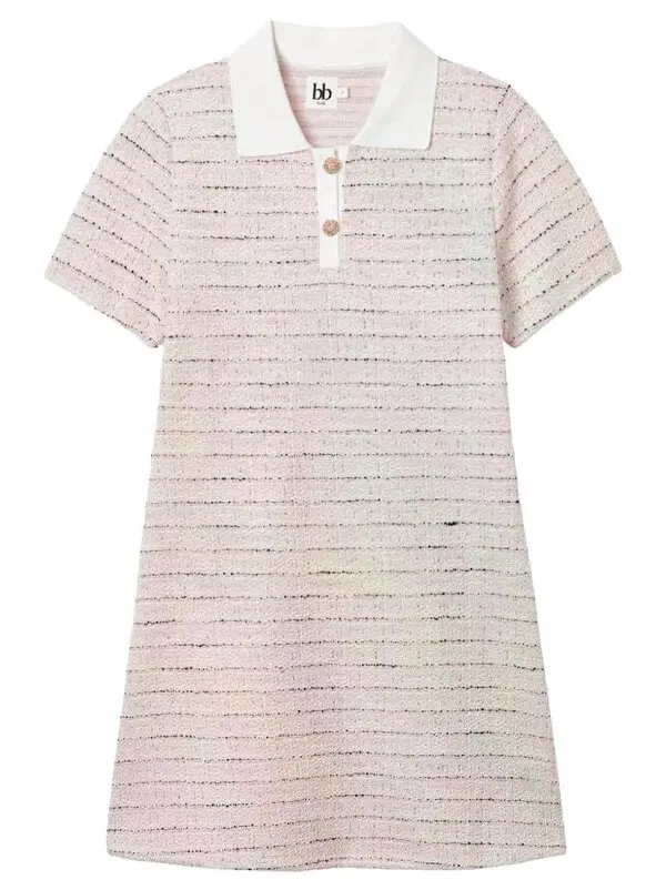 B+AB Polo-collar Mini Dress - Pink