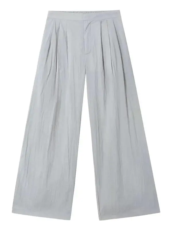 TOUT A COUP Pleated-front Palazzo Pants - Grey