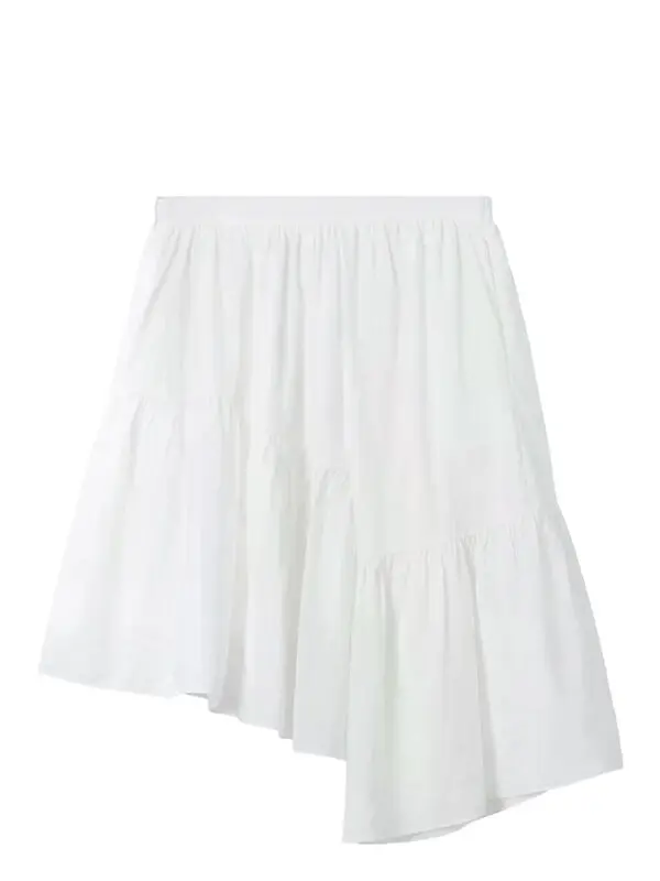 B+AB Mini Asymmetric Skirt - White