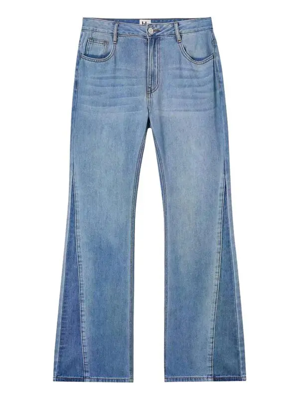 B+AB Panelled Flare Jeans - Blue