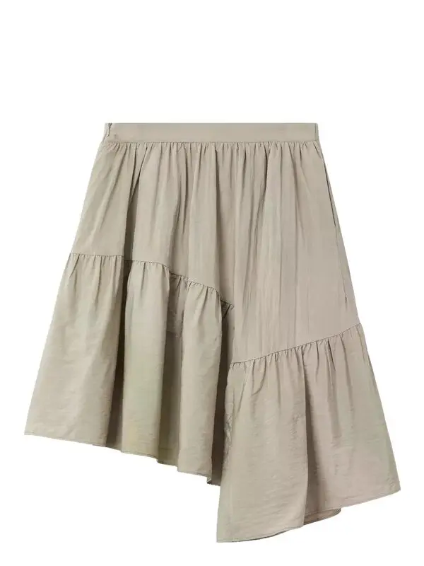 B+AB Ruffled Asymmetric Skirt - Neutrals