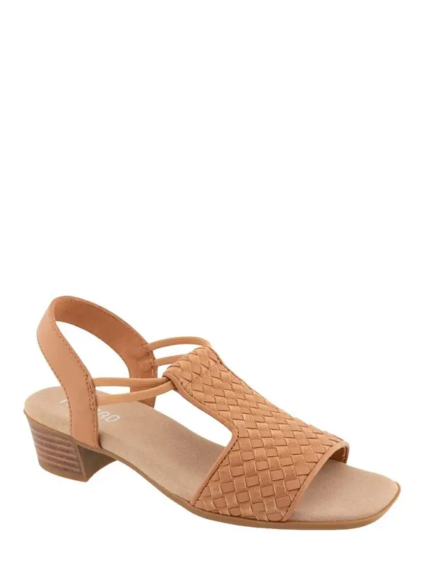 Munro Susan Slingback Sandal - Tan Woven Leather