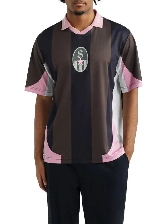 SANTO STUDIO Forever Team Graphic Club Jersey Polo - Black