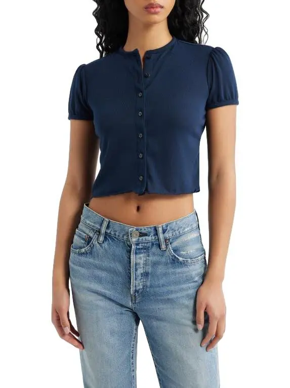 BELLA VENICE The Boni Short Sleeve Top - Navy