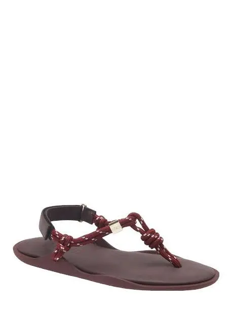 Flowze Cord Water Repellent Slingback Thong Sandal - Bordeaux