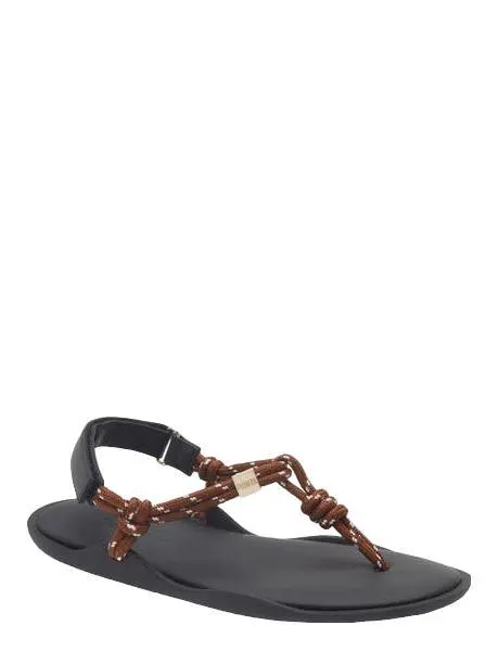 Flowze Cord Water Repellent Slingback Thong Sandal - Brown