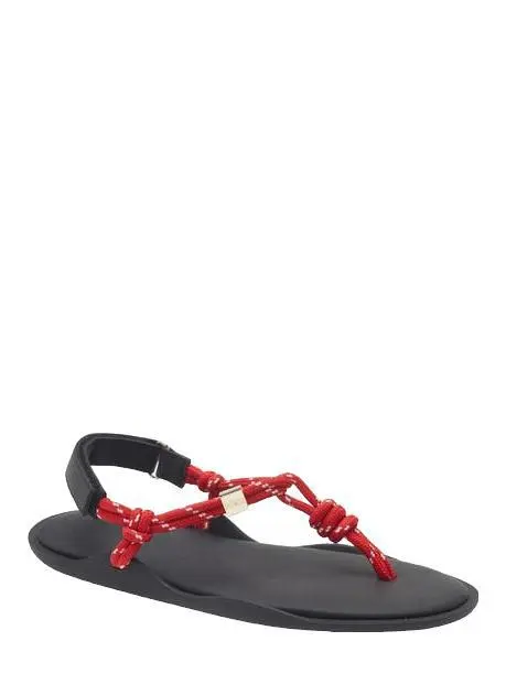 Flowze Cord Water Repellent Slingback Thong Sandal - Red