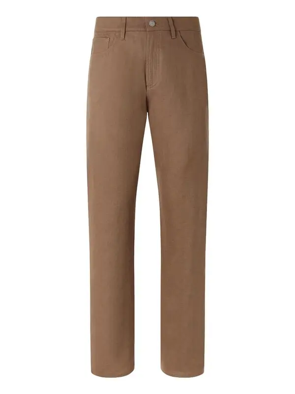 Ralph Lauren Purple Label Straight-leg Trousers - Brown