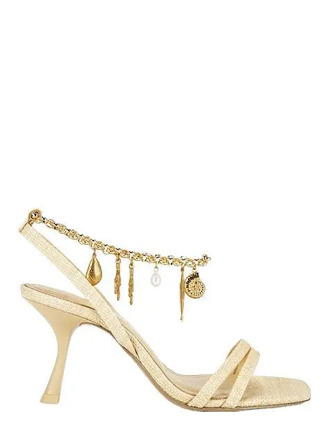 Simkhai Caspian Raffia Strappy Heel - Natural