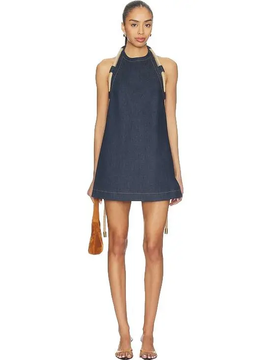 Monse Rope A-line Mini Dress - Dark Indigo