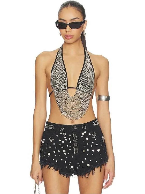 LESLIE AMON X Round Floating Desert Top - Silver