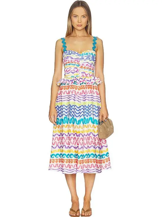 Celiab Serpentine Midi Dress - Multi