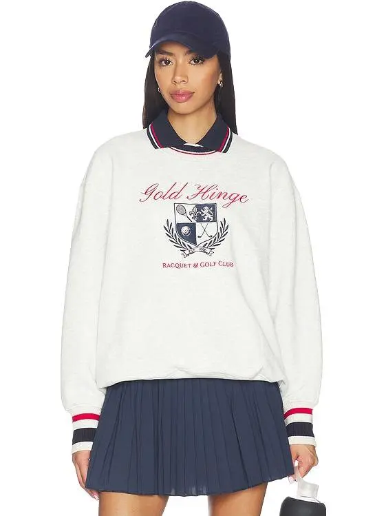GOLD HINGE Heritage Crewneck Sweatshirt - Heather Grey