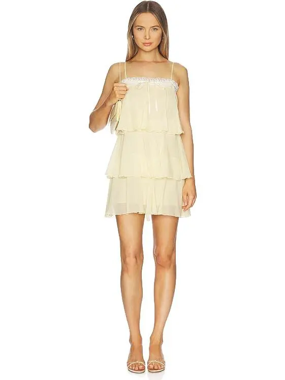 LoveShackFancy Cedra Dress - Butter Lemon