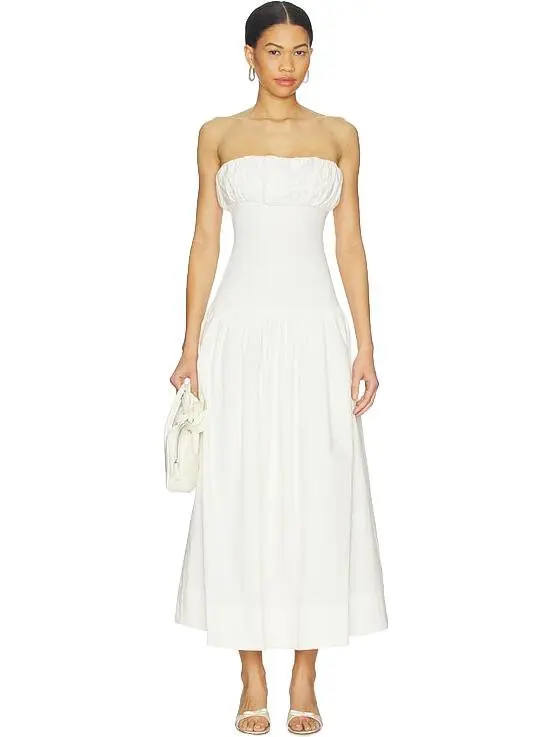 Majorelle Tate Midi Dress - White