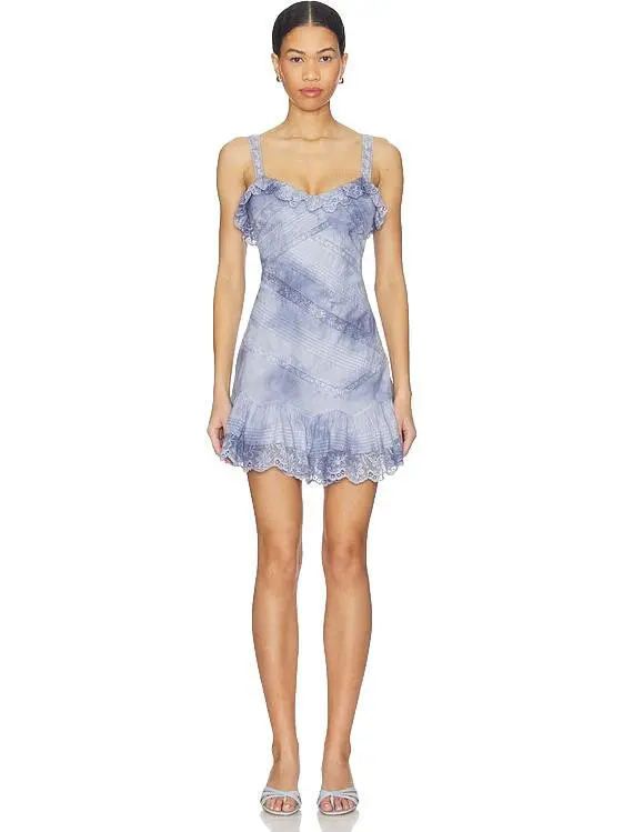 LoveShackFancy Lavine Dress - Indigo Ice