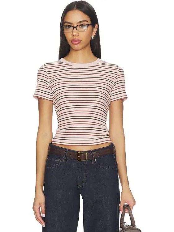 Joe's Jeans The Baby Tee - Blush & Ecru Stripe