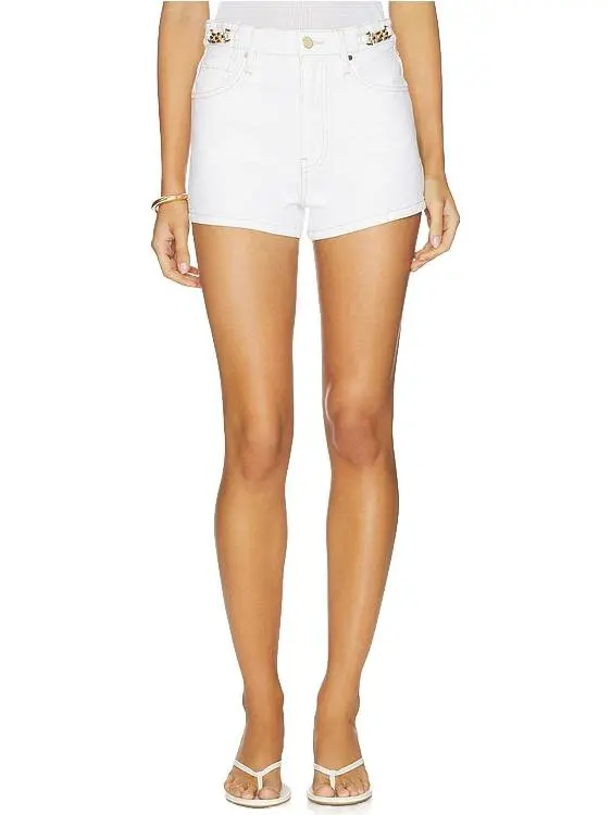 Hudson Jeans Harlow High Rise Denim Shorts - White
