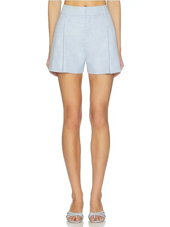 Generation Love Sena Suiting Chambray Shorts - Chambray Blue