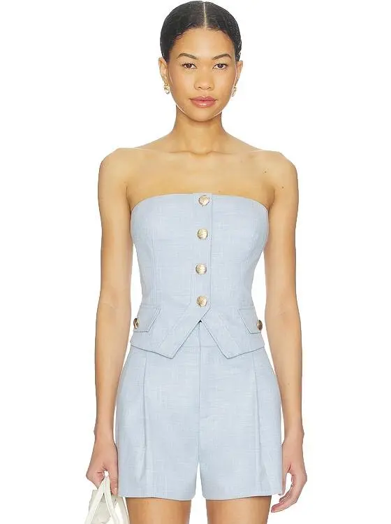 Generation Love Ellery Chambray Bustier - Chambray Blue