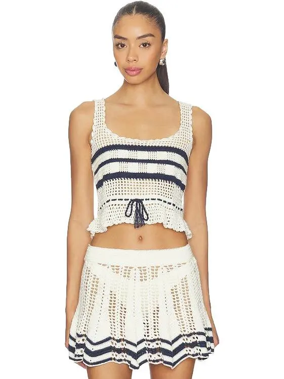 My Beachy Side Amie Hand-crocheted Top - Ivory