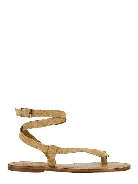 Schutz Cleo Flat Sandal - Ecru Olive