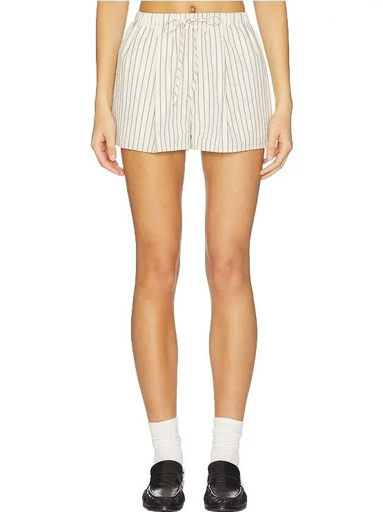 ALL THE WAYS Kadence Short - Beige & White Stripe