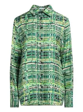 FERRAGAMO Multicolor Printed Silk Shirt - Green