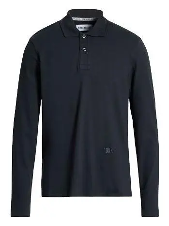 BIKKEMBERGS Polo Shirt Charcoal Size Cotton, Elastane - Grey
